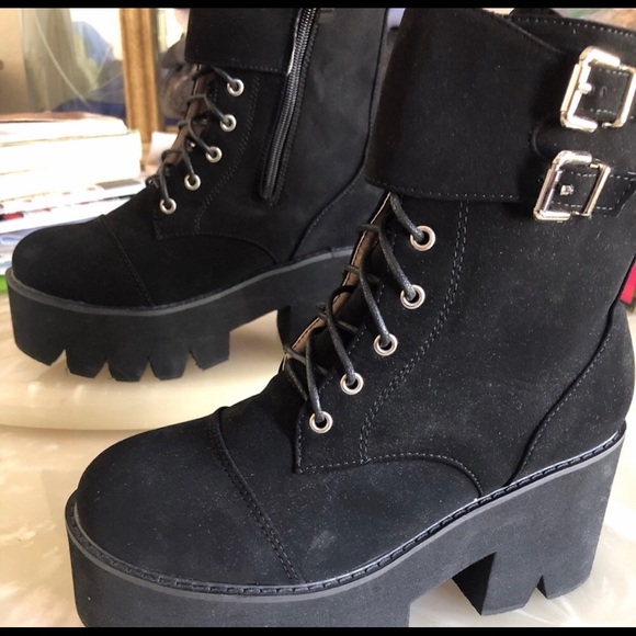Reserved | Shoes | Nu Goth Chunky Combat Boots | Poshmark